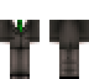 Black Suit with a Green Tie | Minecraft Skin