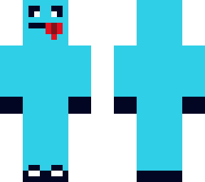 Blue Guy With Tongue Out | Minecraft Skin