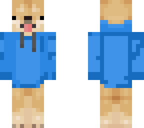 Doge With Blue Hoodie | Minecraft Skin
