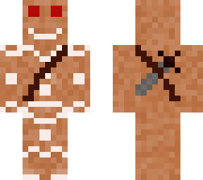 Gingerbread man with sword | Minecraft Skin