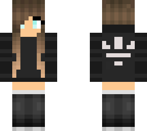 Cute-Black_hoodie_girl | Minecraft Skin