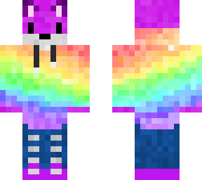 cute purple fox | Minecraft Skin