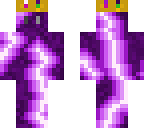 Purple - Lightning - crown - cool __ UPDATED | Minecraft Skin