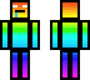 Rainbow noob herobrine | Minecraft Skin