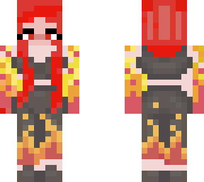 fire queen female redhaired | Minecraft Skins