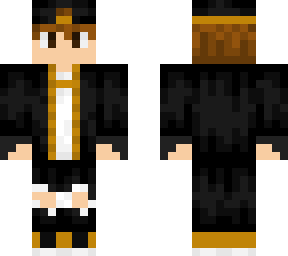 Black & Gold Boy | Minecraft Skin