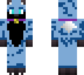 Blue Female Furry | Minecraft Skin