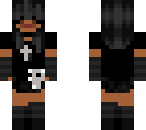 Dark skin goth girl | Minecraft Skin