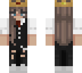girl in suit with crown | Minecraft Skin