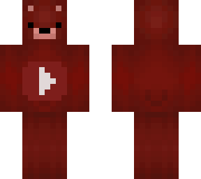 Walibear but Youtube logo | Minecraft Skin