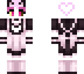 Angel Dust catboy maid | Minecraft Skin