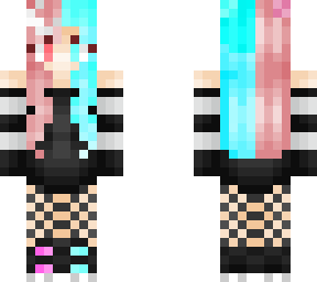 Blue/Pink Girl | Minecraft Skin