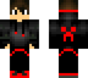 Boy cool red And black | Minecraft Skin