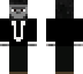 gorilla in suit black tie | Minecraft Skin