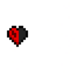 hardcore half a heart icon | Minecraft Skin