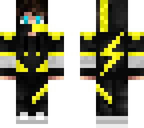 Lightning Bolt (Black and Yellow) | Minecraft Skin