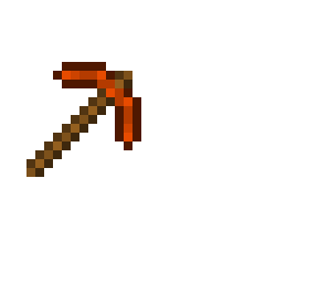Pixel art lava pickaxe | Minecraft Skin