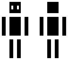 White and black OwO face | Minecraft Skin