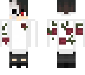 boy with rose sweat shirt | Minecraft Skins