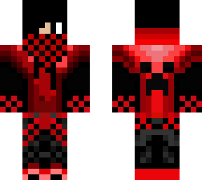red hoodie bandana checkered pattern old | Minecraft Skin