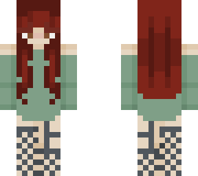~-~fishnets & red hair~-~ | Minecraft Skin