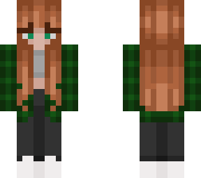 cute girl with brown hair and green eyes | Minecraft Skins