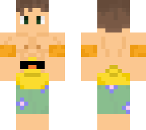 boy wearing duck floaty | Minecraft Skin