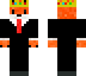 fox with crown | Minecraft Skin