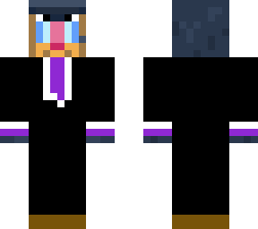 Mandrill Baboon in suit | Minecraft Skin
