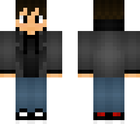 Teen in Grey Overcoat | Minecraft Skin