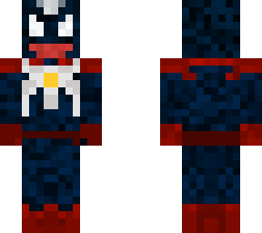 venom spiderman venomized captain avengers marvel comics | Minecraft Skins