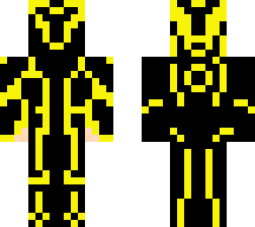 yellow tron | Minecraft Skin