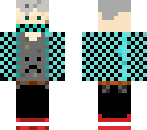 Checkered Shirt with black pants ( first ever skin ) | Minecraft Skin