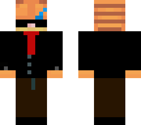 Garfield with a suit (also sans) | Minecraft Skin