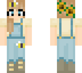 Bee Girl In Overalls | Minecraft Skin