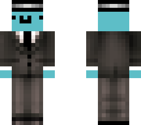 Blue smiley guy in tuxedo | Minecraft Skin