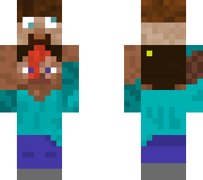 Minecraft Steve HOLDING DEAD STEVE HEAD | Minecraft Skin