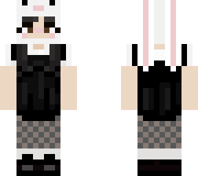 bunny hat + fishnets v.2 | Minecraft Skin