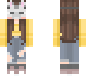 cat mask girl | Minecraft Skin