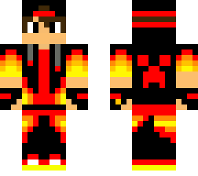 Cool fire Boy | Minecraft Skin