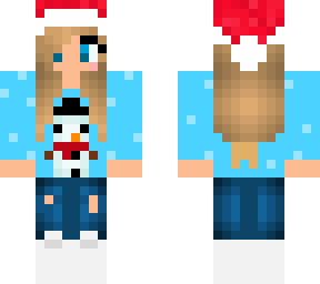 Cute Christmas girl | Minecraft Skin