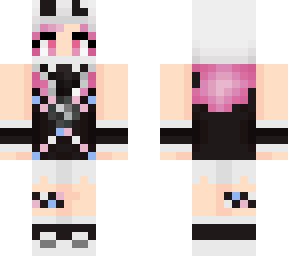 Trans pride Team Skull female | Minecraft Skin