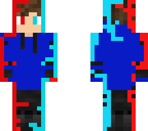 Glitched Blue Albypro | Minecraft Skin