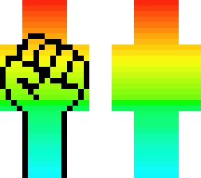 smooth-ish pride flag, blm fist | Minecraft Skin
