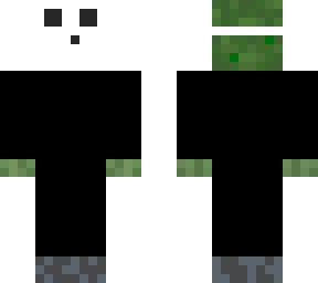 Zombie with a mask and black shirt and pants | Minecraft Skin