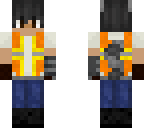 Construction Worker Raccoon Boy Skin | Minecraft Skin