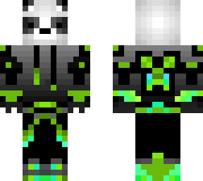 Green Gamer Panda | Minecraft Skin