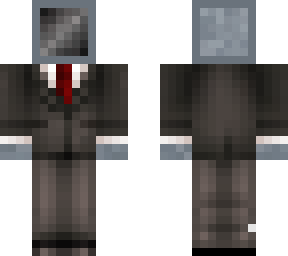 Black/White Robot With Suit | Minecraft Skin