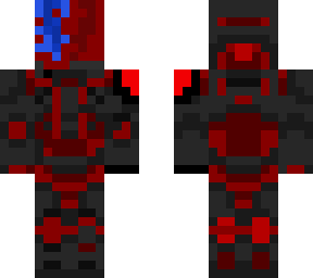 Red invading blue halo | Minecraft Skin