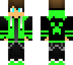 cool green creeper jumper dude | Minecraft Skin